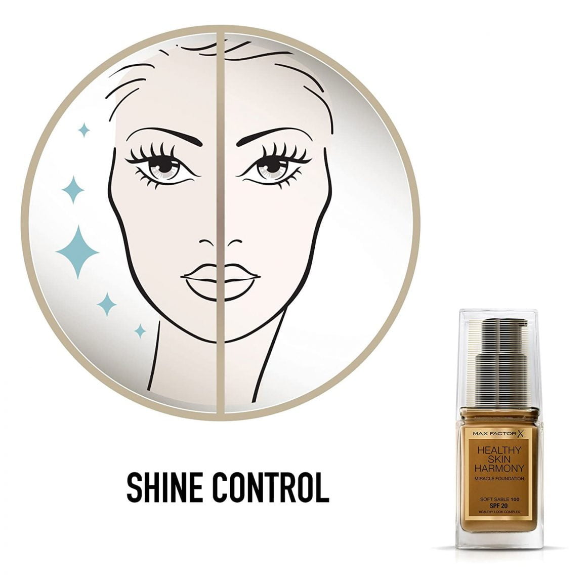 Max Factor Healthy Skin Harmony Foundation SPF 20 - Soft Sable 100 ...