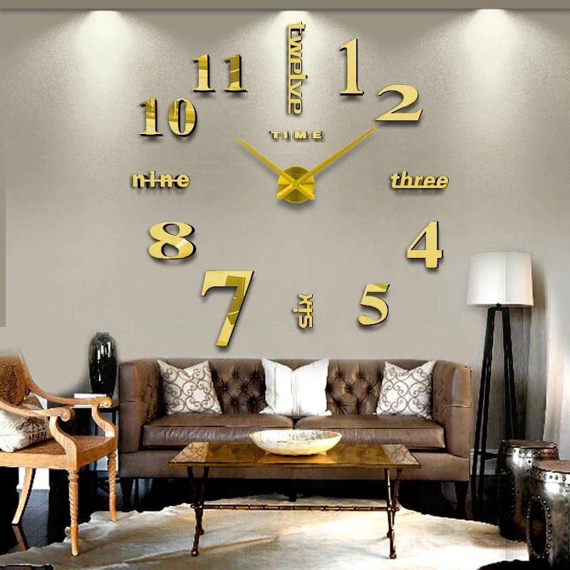 Luxury Home Decor 3D Wall Clock - 100cmx100cm - The 1K Shop